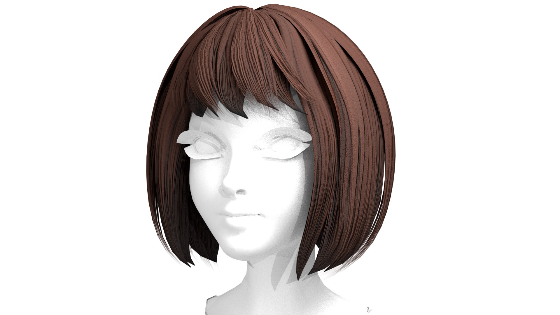 Hair Wig - Short 3D Model - TurboSquid 1438475