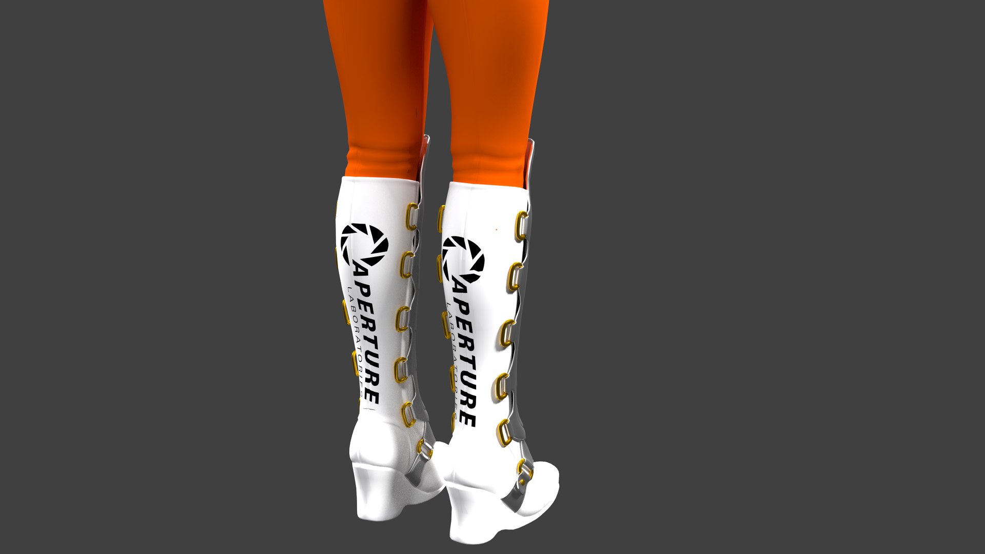 Chell Rigged 3d Model