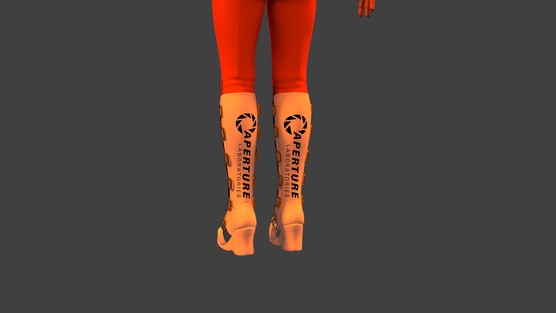 Chell Rigged 3d Model