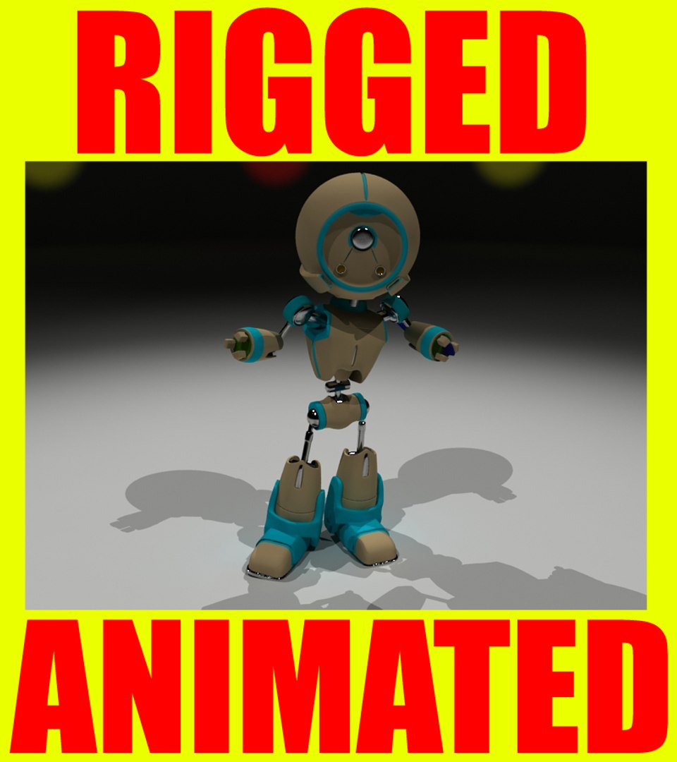 Robot Rigged Animation 3d Model