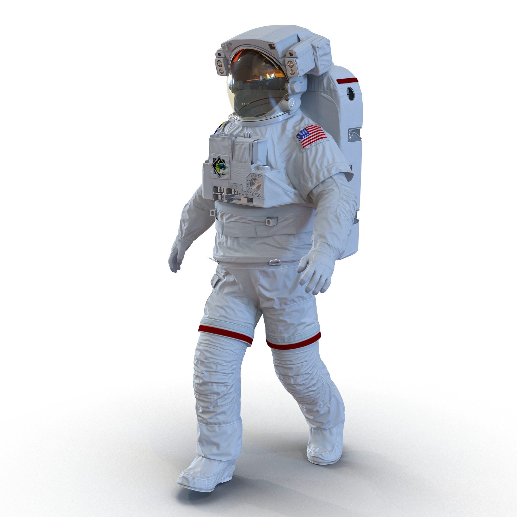 3d model extravehicular mobility unit rigged