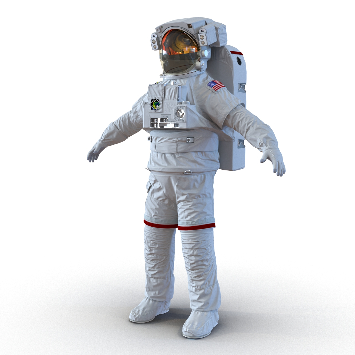 3d model extravehicular mobility unit rigged