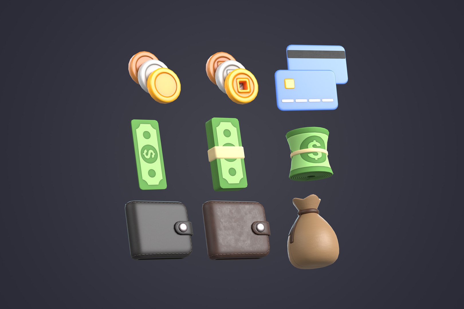 3D Money Pack - TurboSquid 2086337