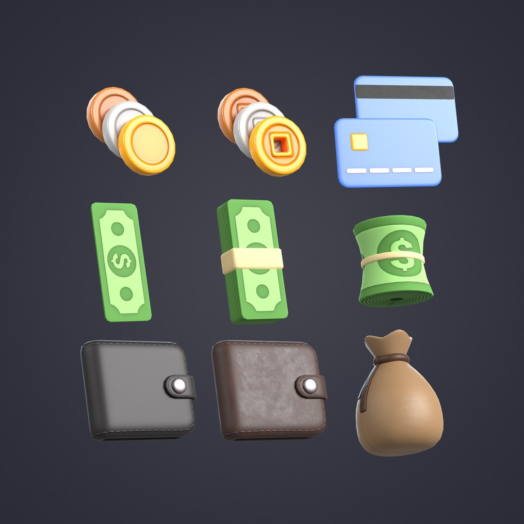 3D Money Pack - TurboSquid 2086337