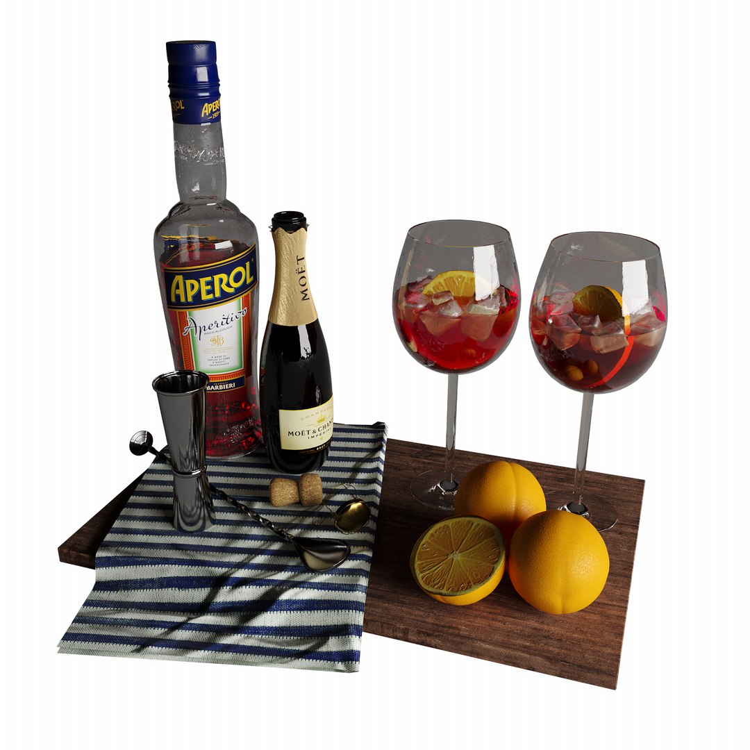 Cocktail Decor Set 4 Aperol Model - TurboSquid 1792788