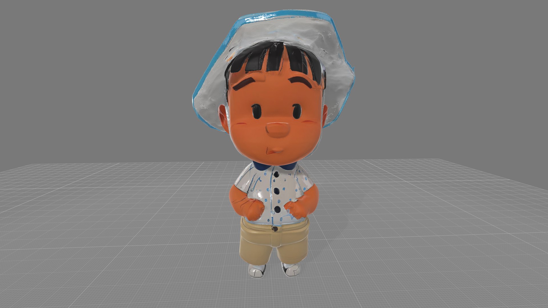 3D Cute Cartoon Boy 3D Model With Summer Hat Model - TurboSquid 2379212
