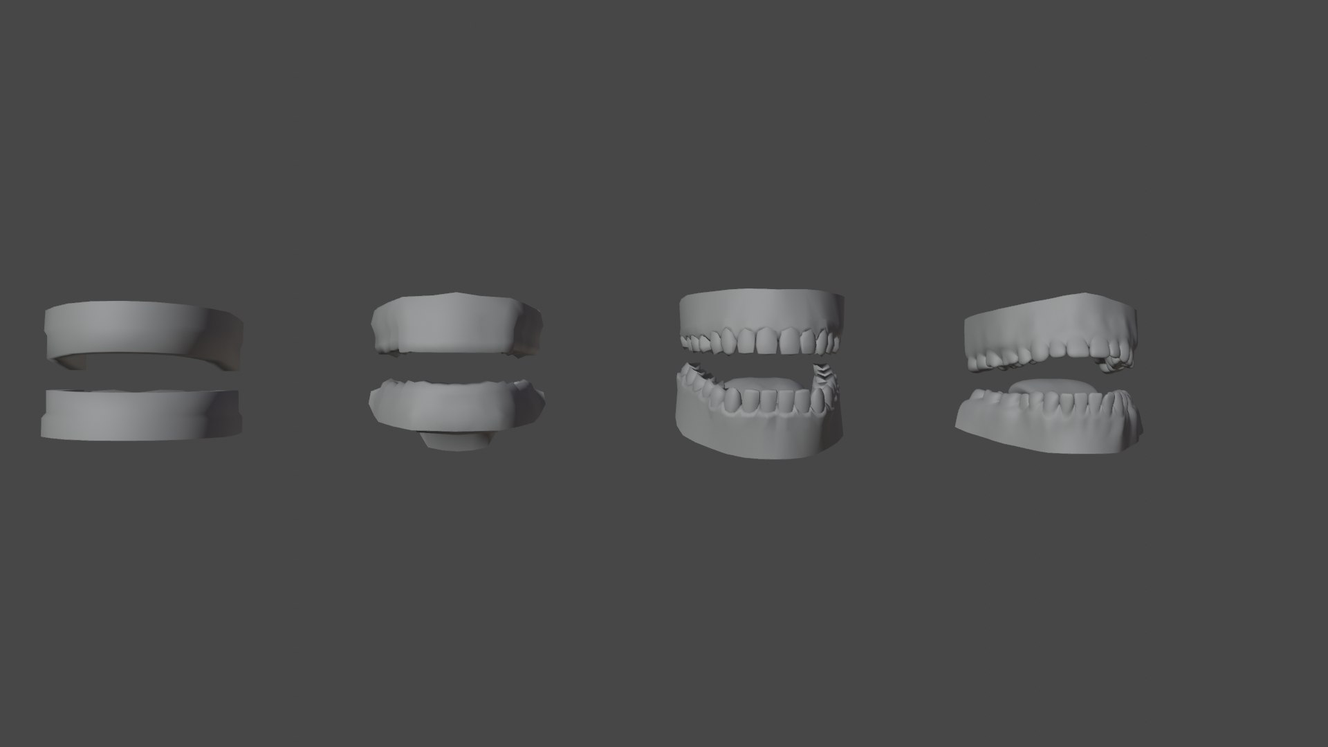 Human Jaw With Teeth Tooth 3D Model Lowpoly And High Definition Model ...