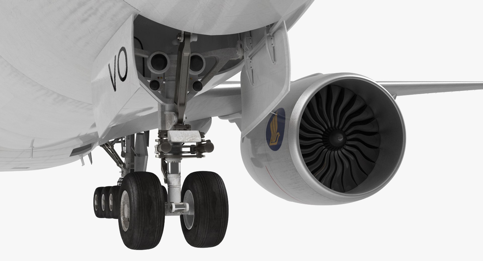 boeing 777 freighter singapore 3d model