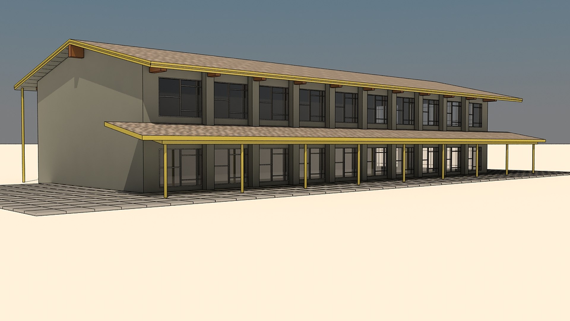 2 Story Building Prop 3d Model