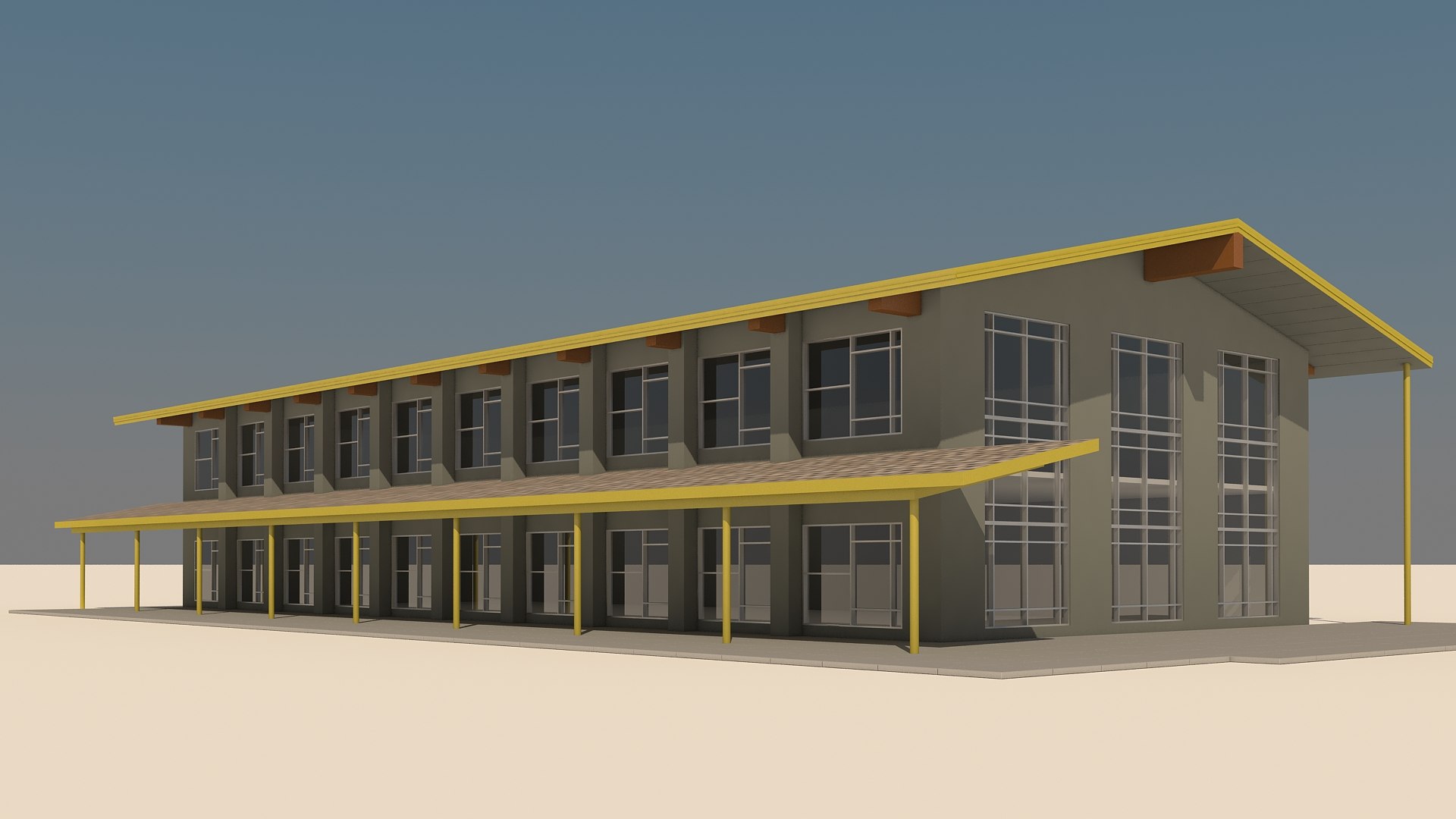 2 Story Building Prop 3d Model