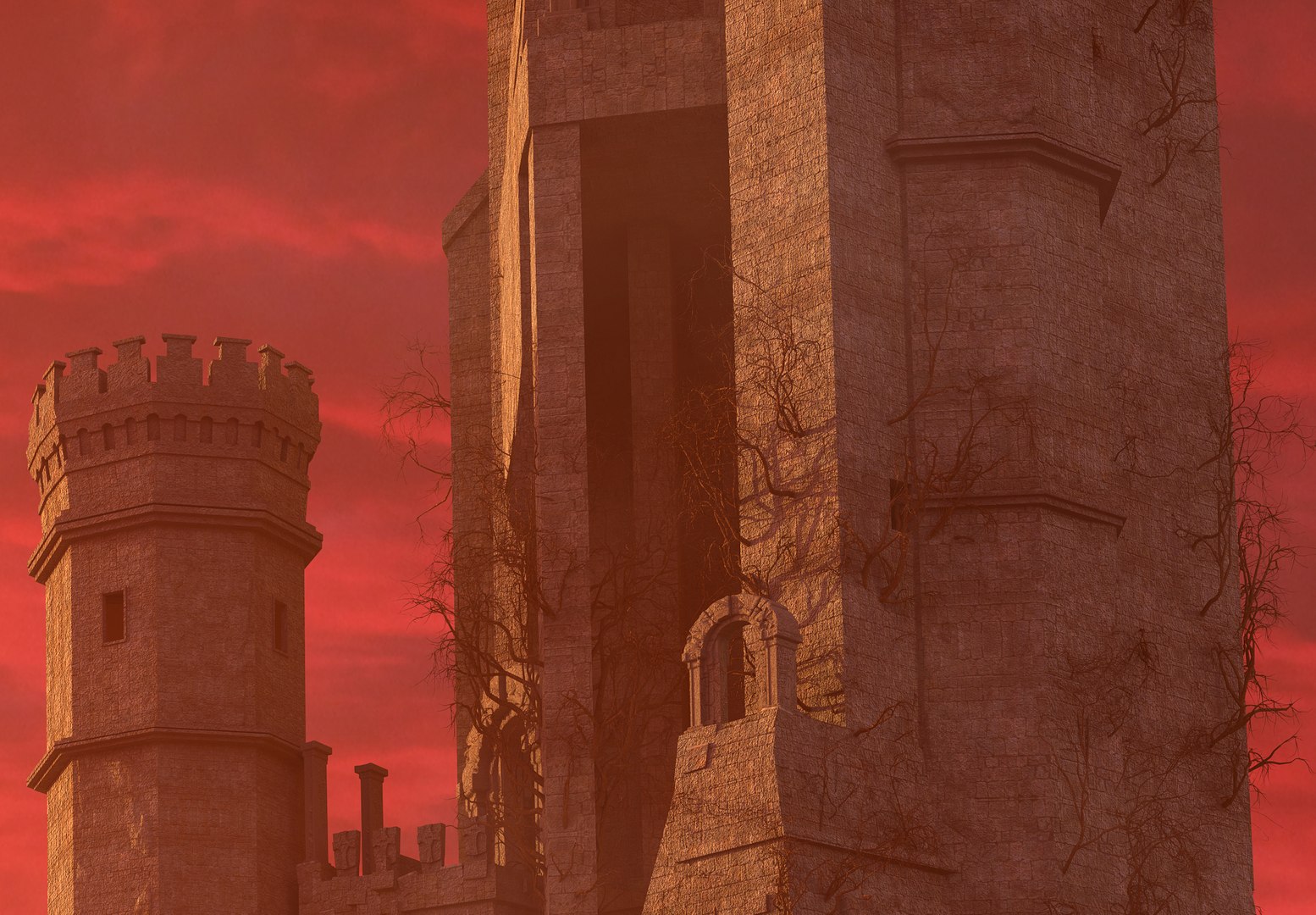 3D Fantasy Destroy Castle Model - TurboSquid 1856628