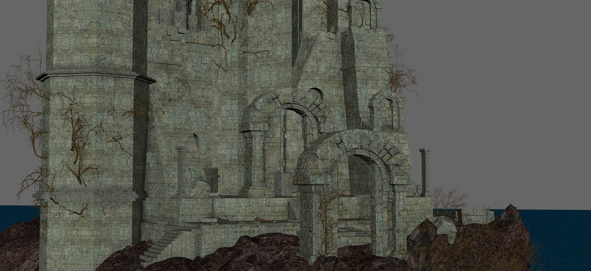 3D Fantasy Destroy Castle Model - TurboSquid 1856628
