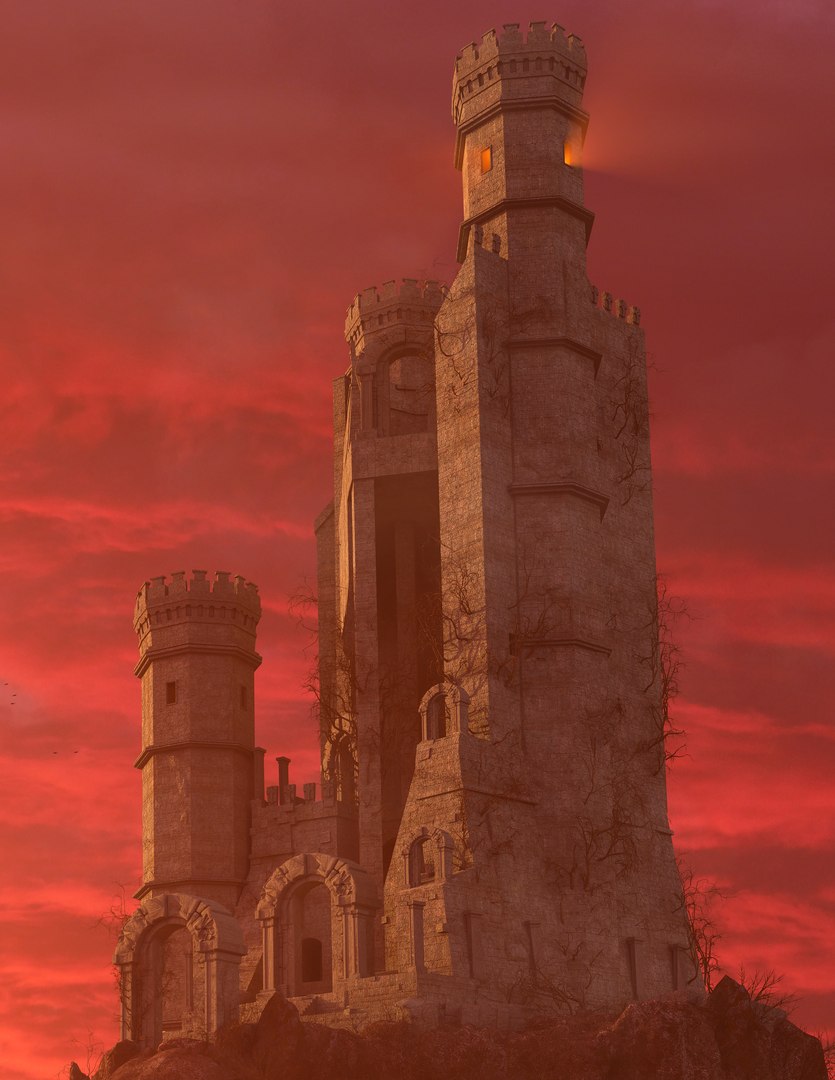 3D Fantasy Destroy Castle Model - TurboSquid 1856628