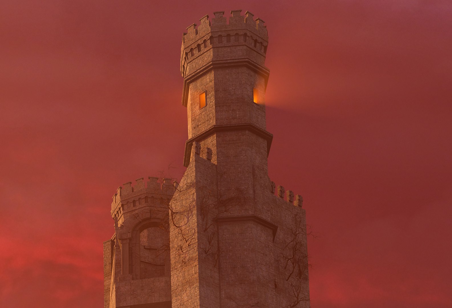 3D Fantasy Destroy Castle Model - TurboSquid 1856628