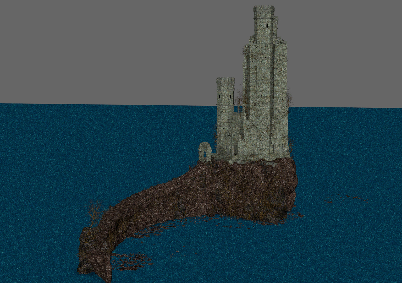 3D Fantasy Destroy Castle model - TurboSquid 1856628