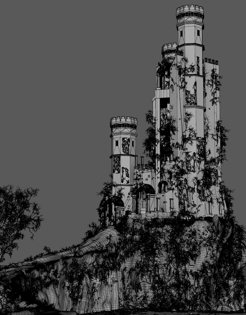 3D Fantasy Destroy Castle Model - TurboSquid 1856628