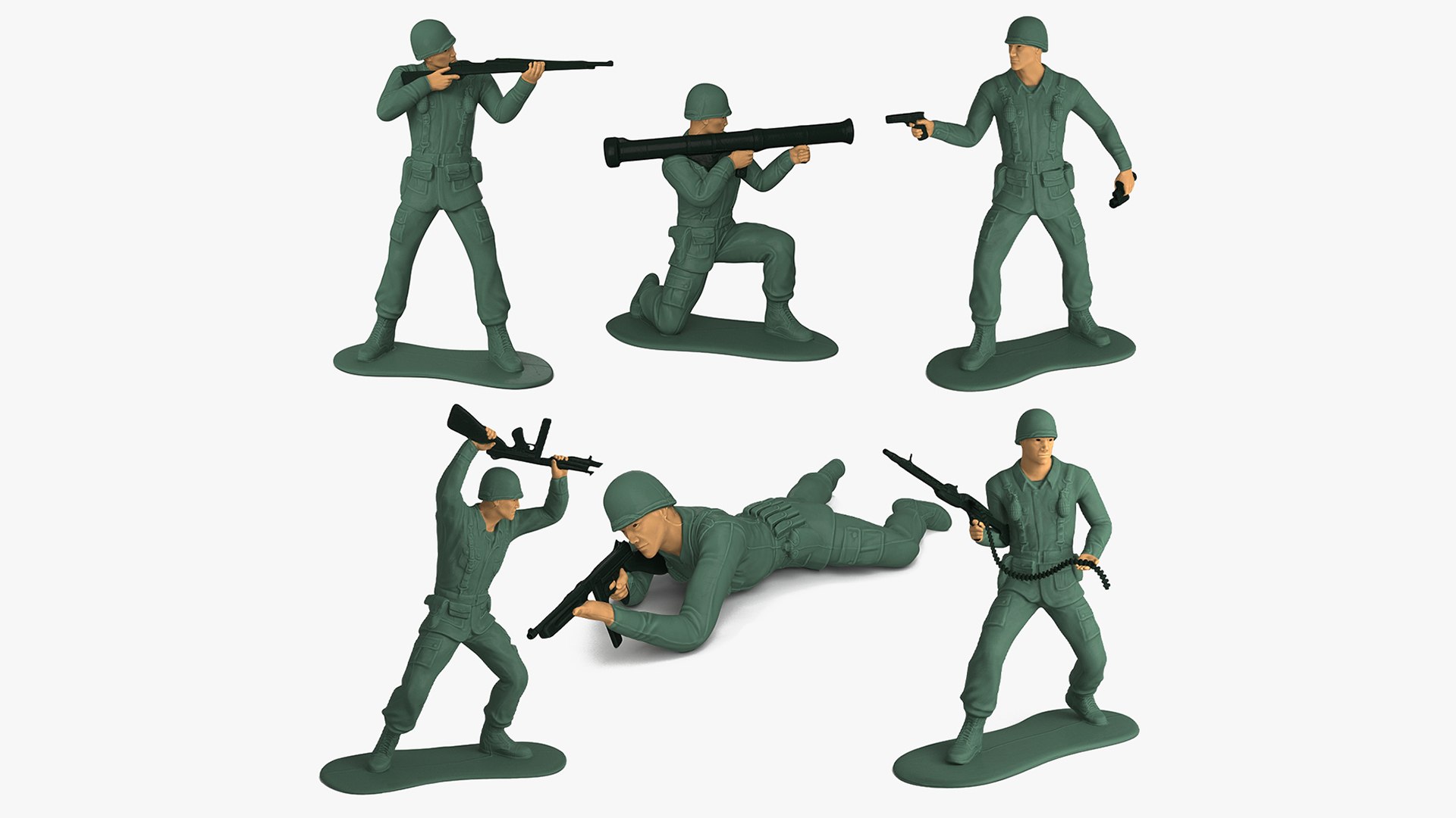 3D Model Vintage Toy Soldier Set - TurboSquid 2199759