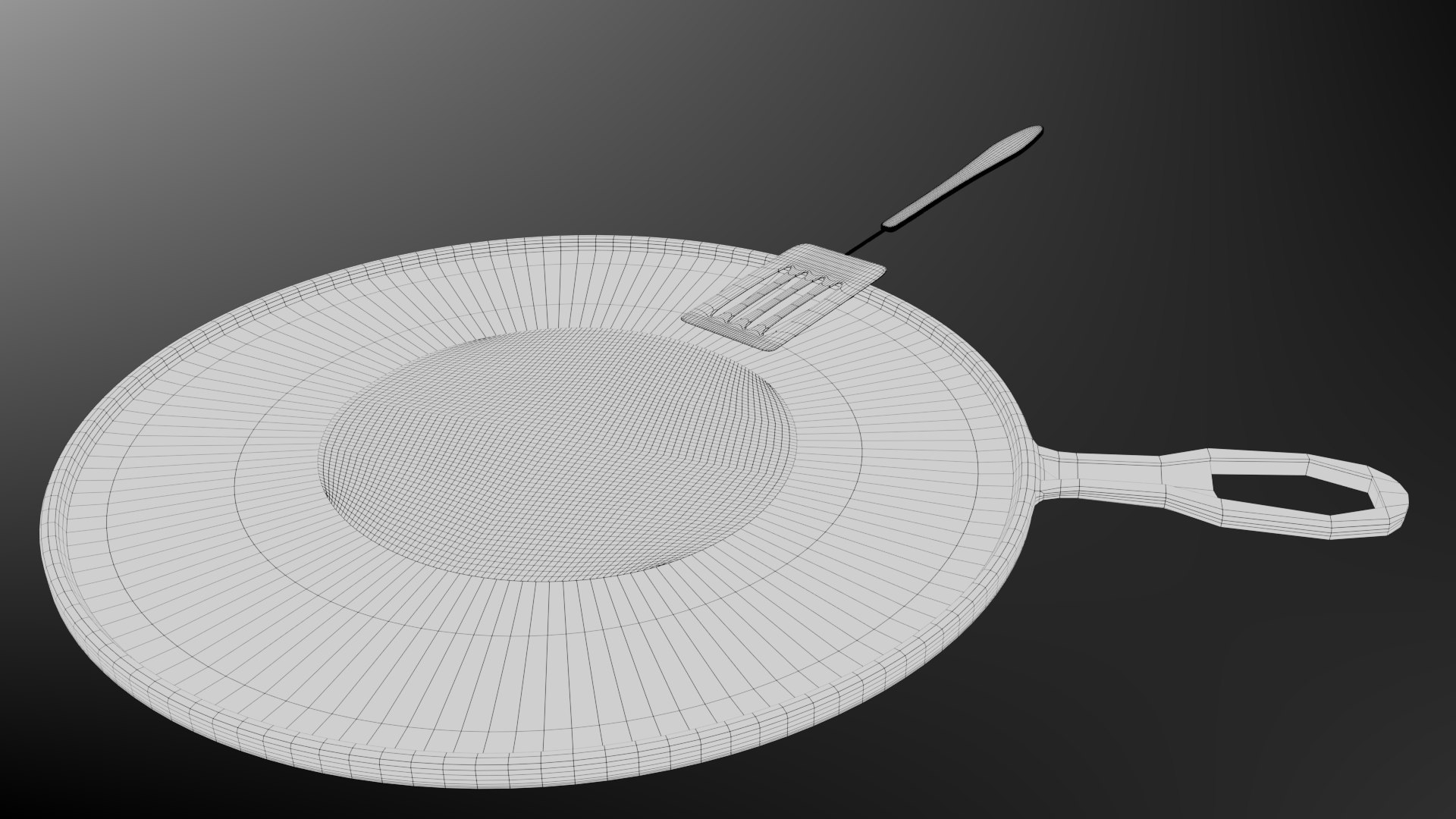 Photorealistic Tortilla Pan Spatula 3D Model - TurboSquid 1629949