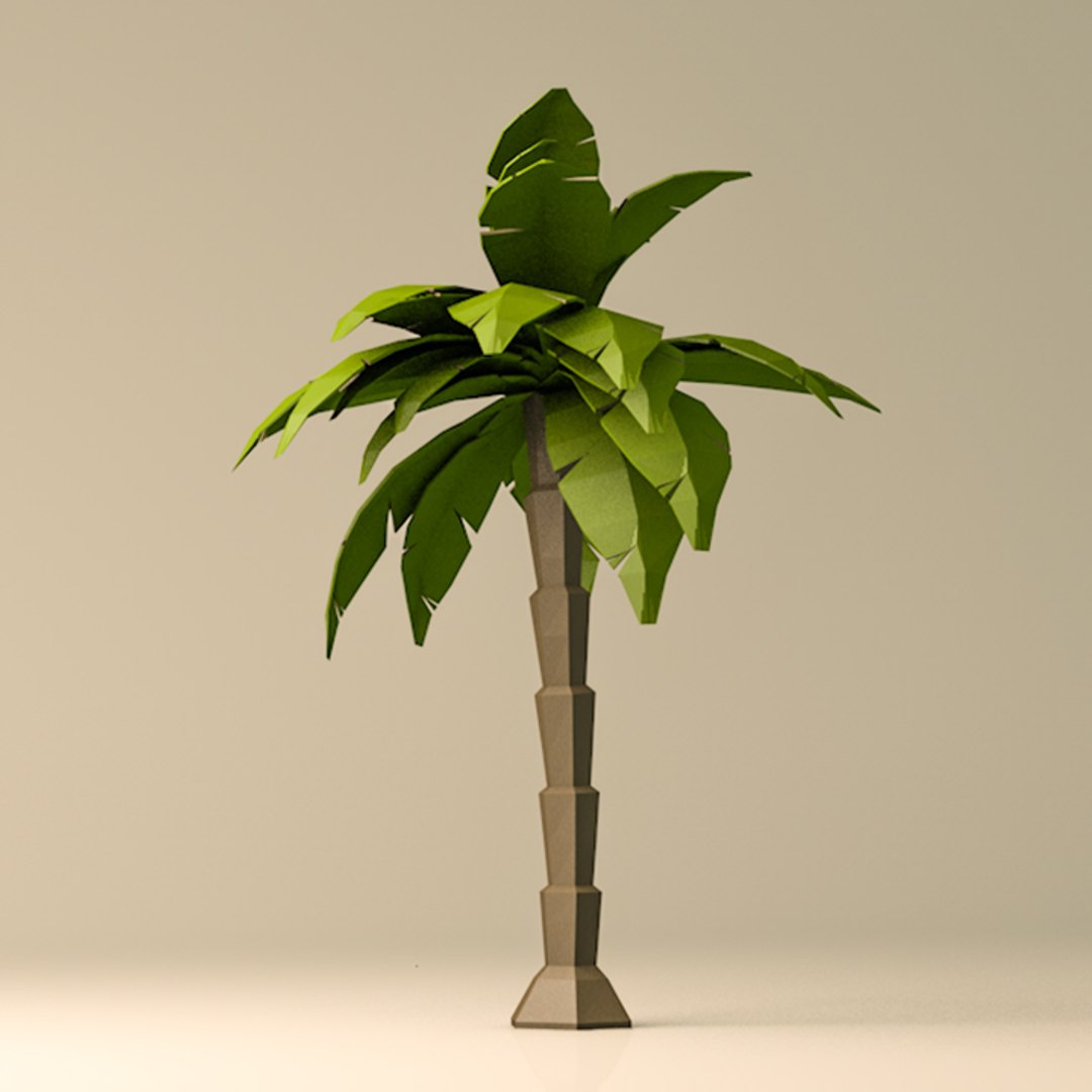 3D Style Palm Tree Model - TurboSquid 1342516