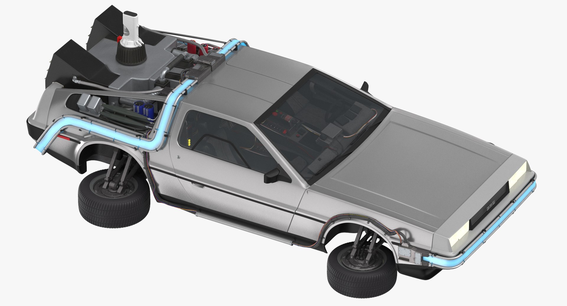 Delorean Future Driving Flying 3D Model - TurboSquid 1354188