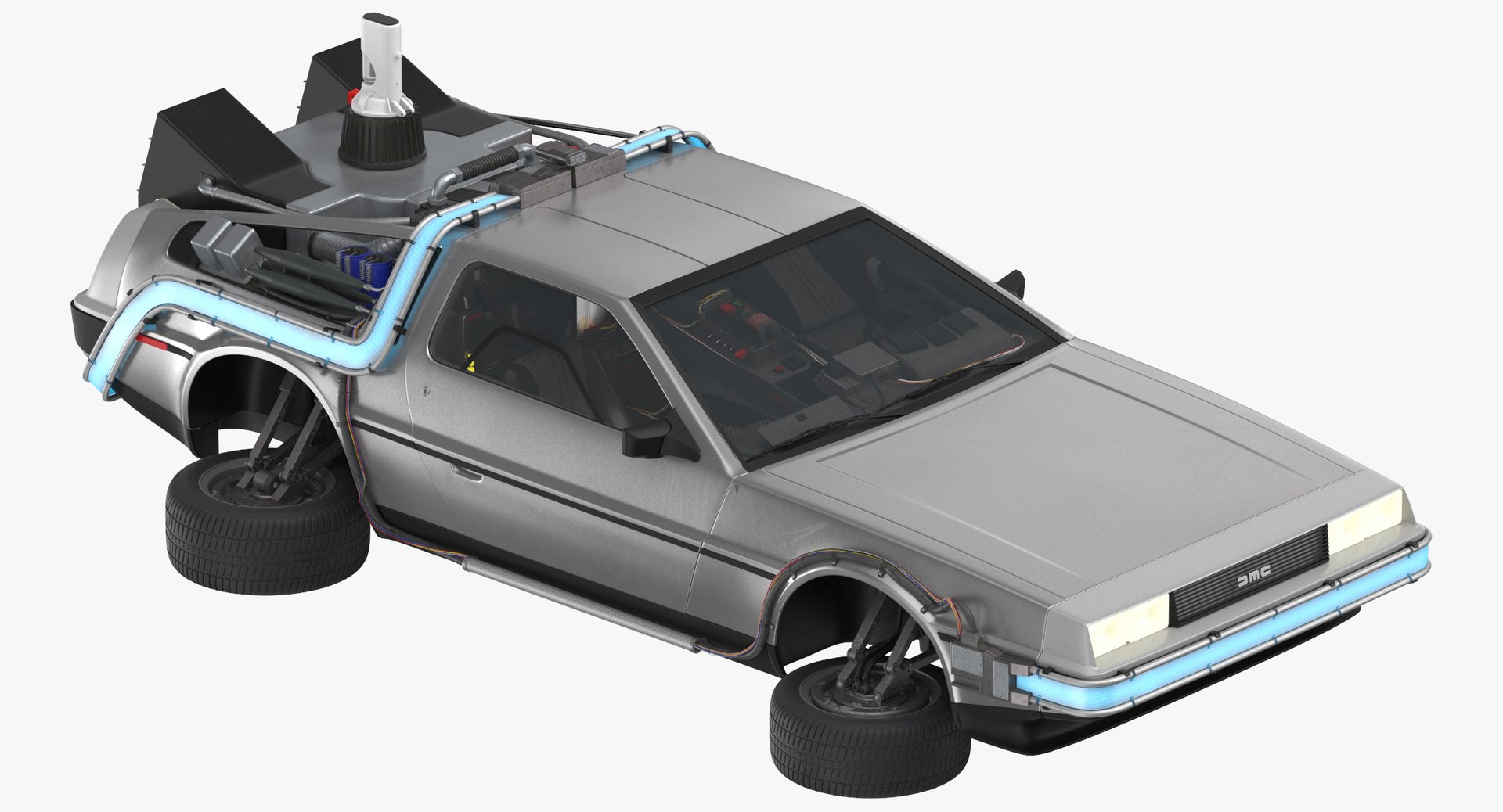Delorean Future Driving Flying 3D Model - TurboSquid 1354188