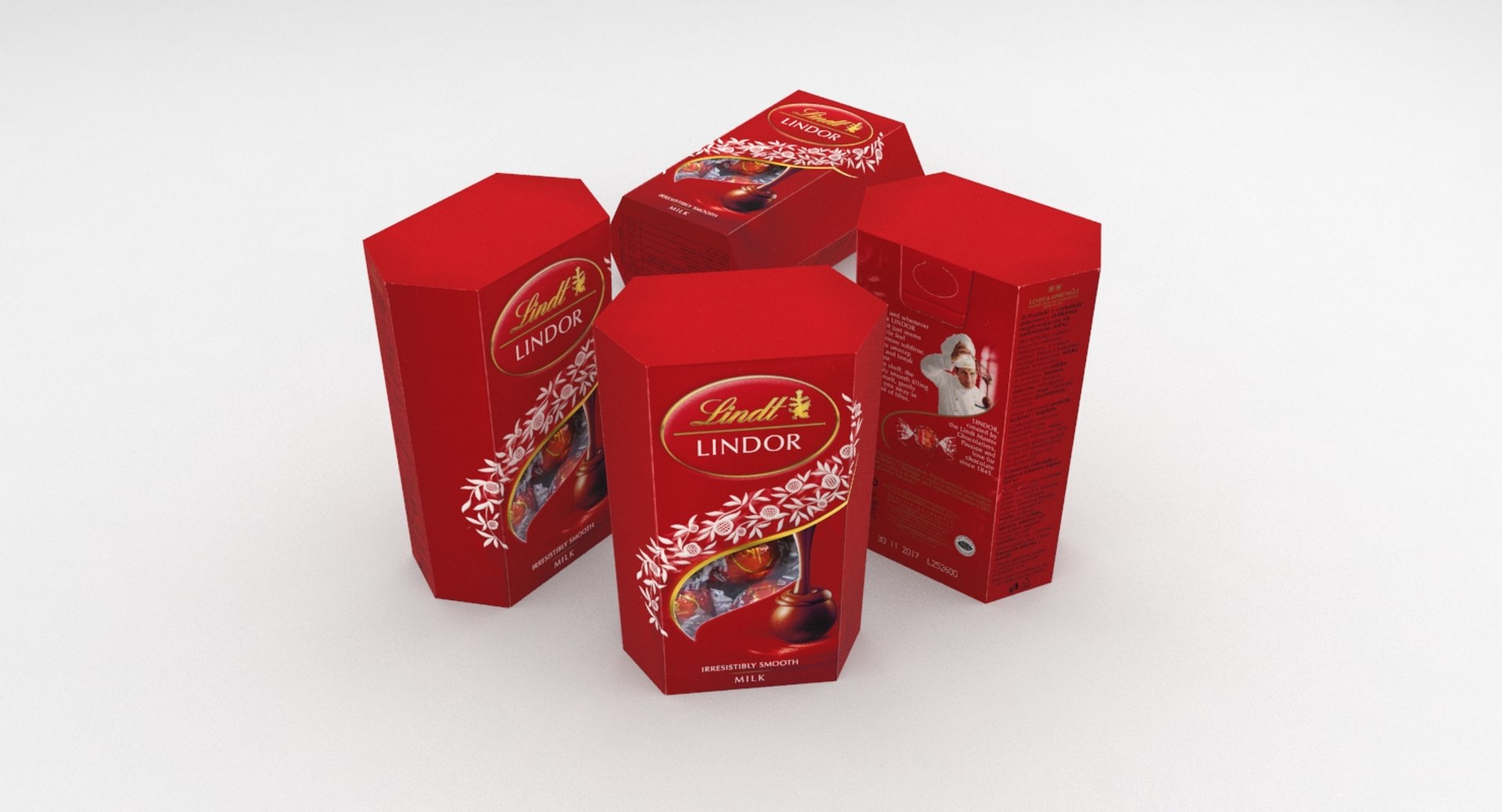 Lindt lindor cornet boxes 3D model - TurboSquid 1156160