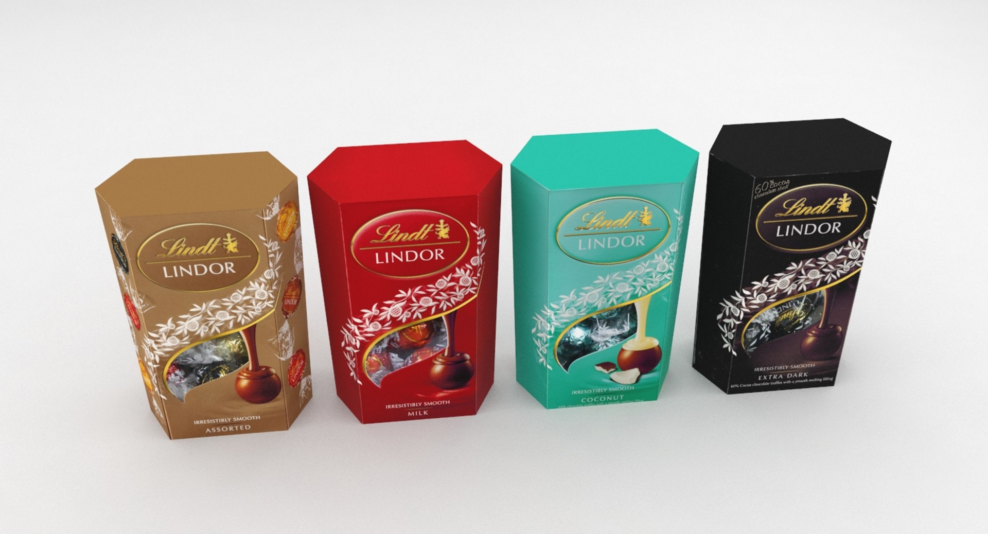 Lindt lindor cornet boxes 3D model - TurboSquid 1156160