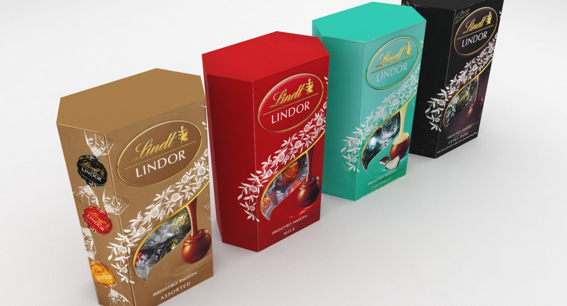Lindt lindor cornet boxes 3D model - TurboSquid 1156160