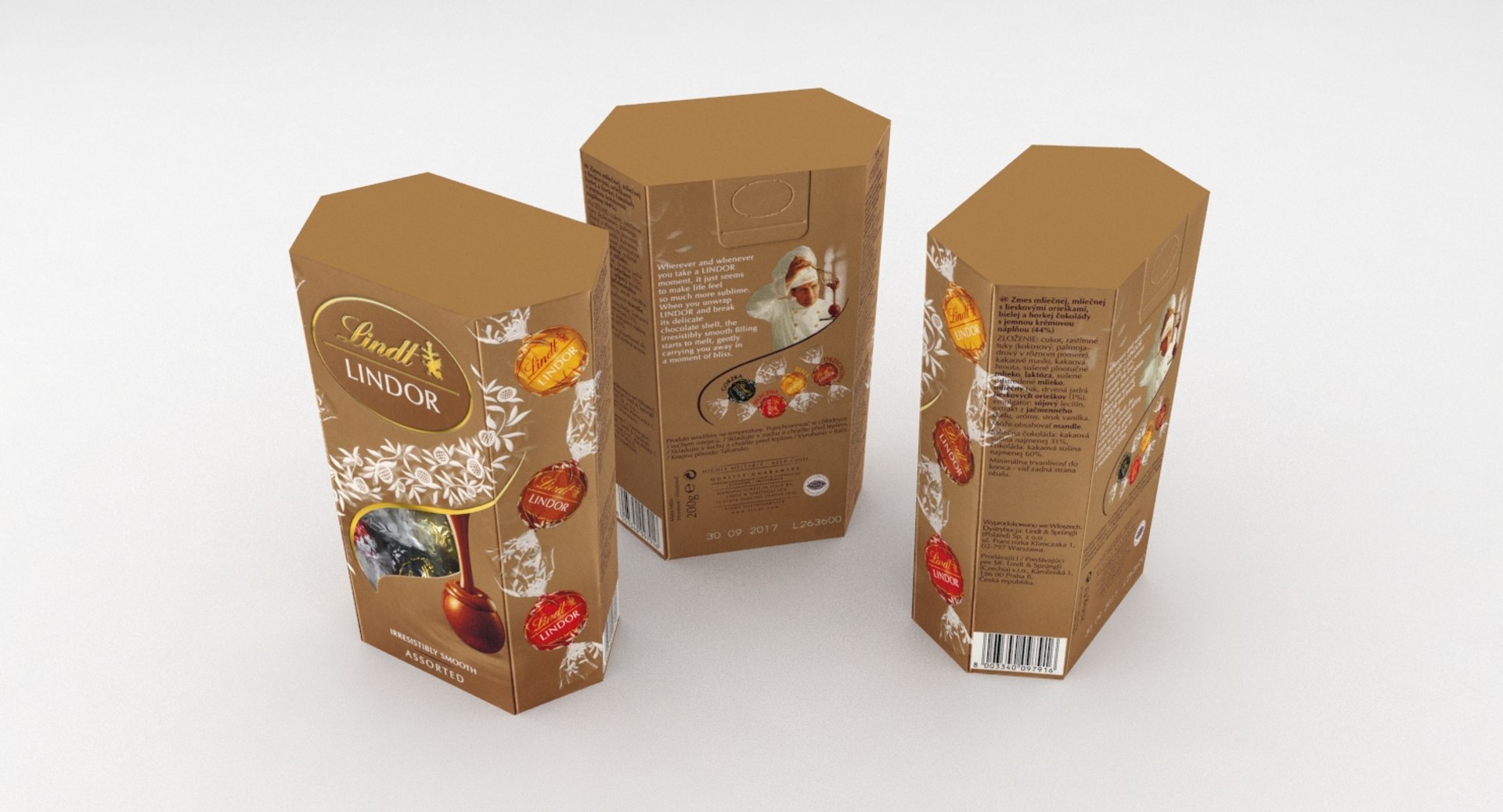 Lindt lindor cornet boxes 3D model - TurboSquid 1156160