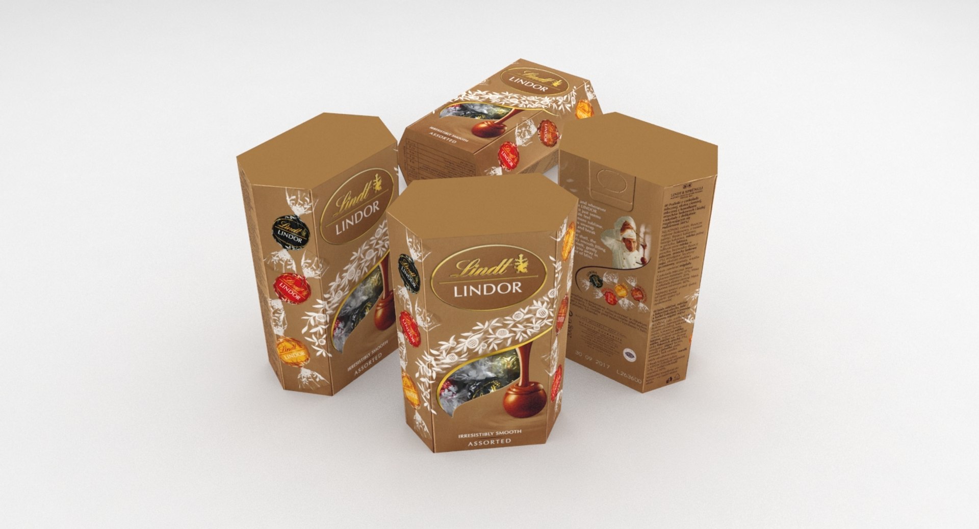 Lindt lindor cornet boxes 3D model - TurboSquid 1156160