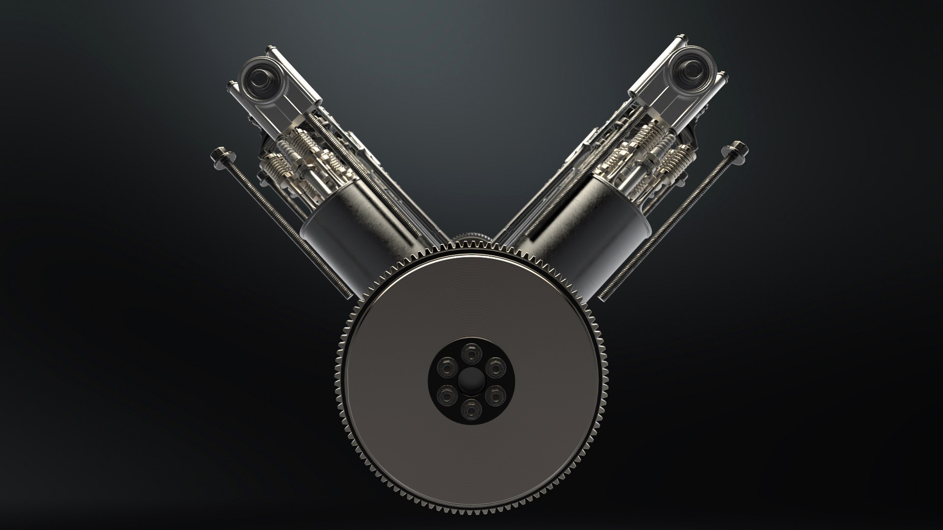 3D V6 Engine Working Animated - TurboSquid 1756751