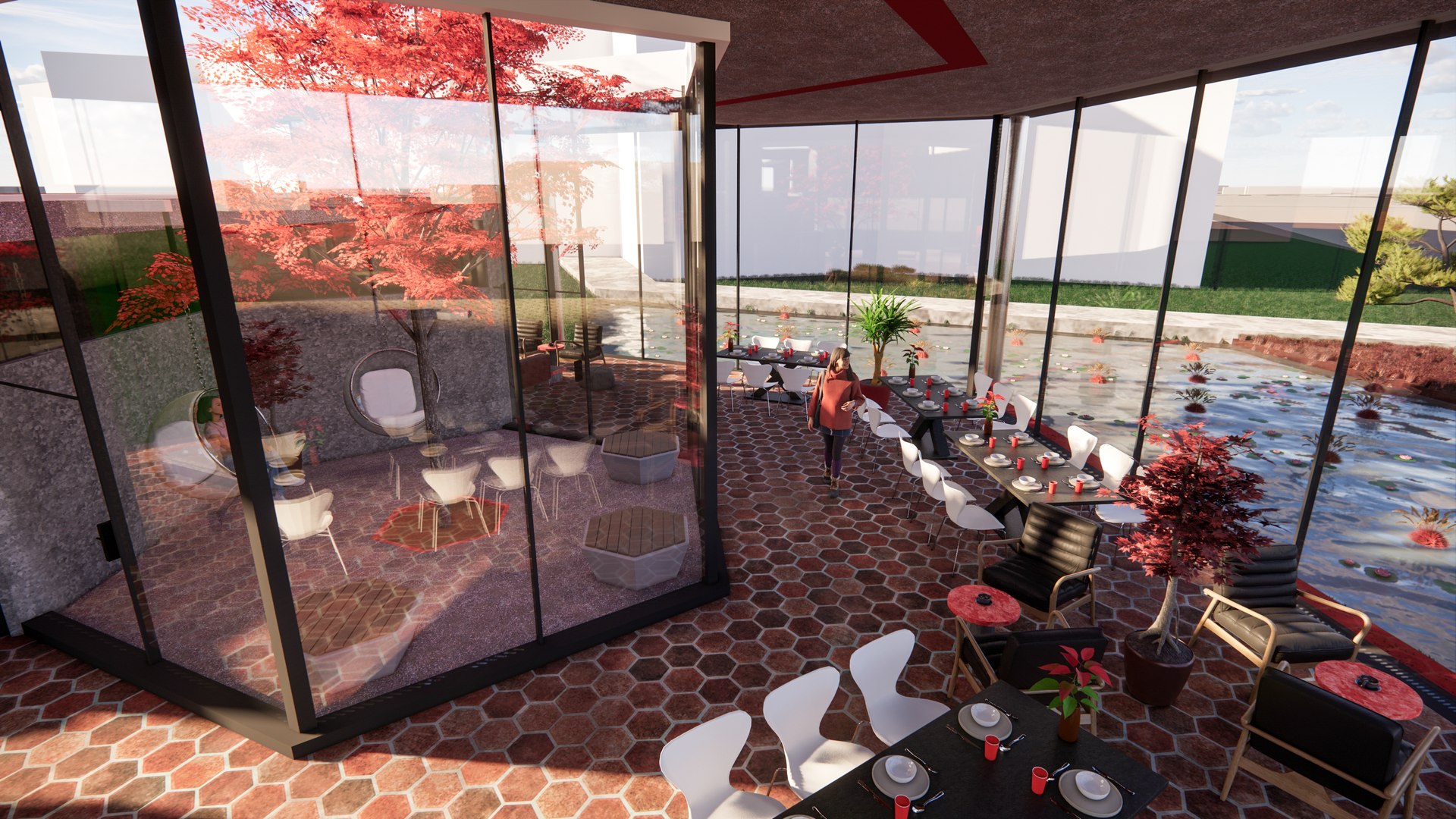 3D Hexagon Cafe - TurboSquid 2044724