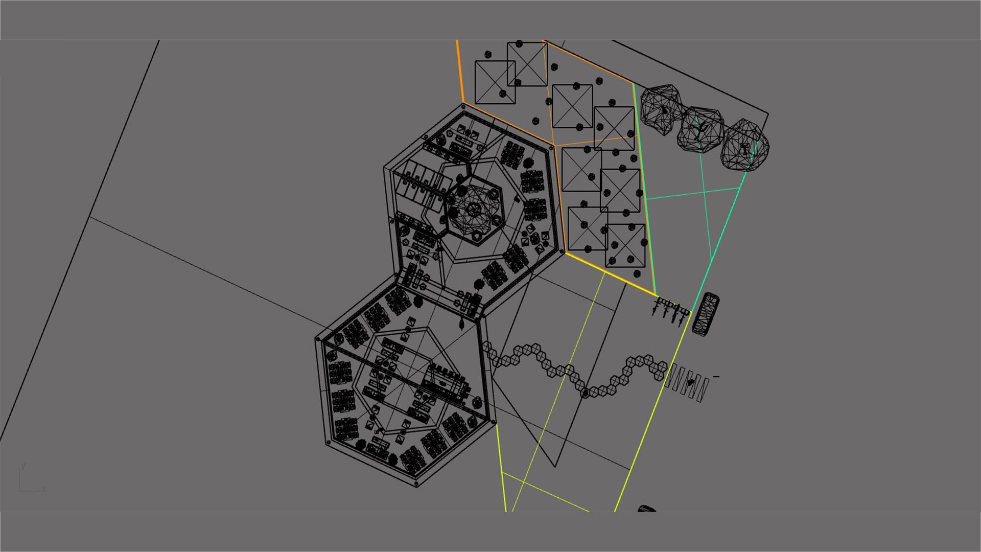 3D Hexagon Cafe - TurboSquid 2044724