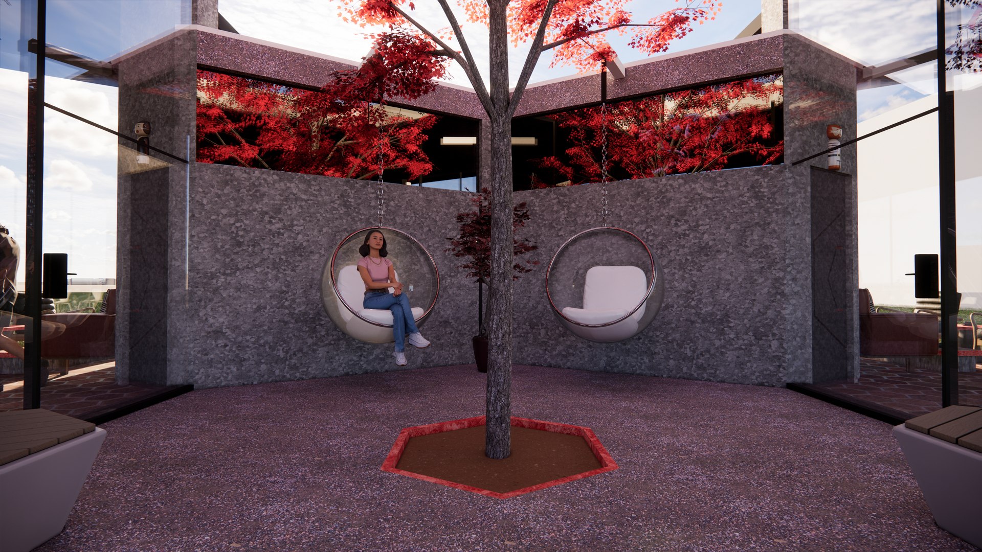 3D Hexagon Cafe - TurboSquid 2044724