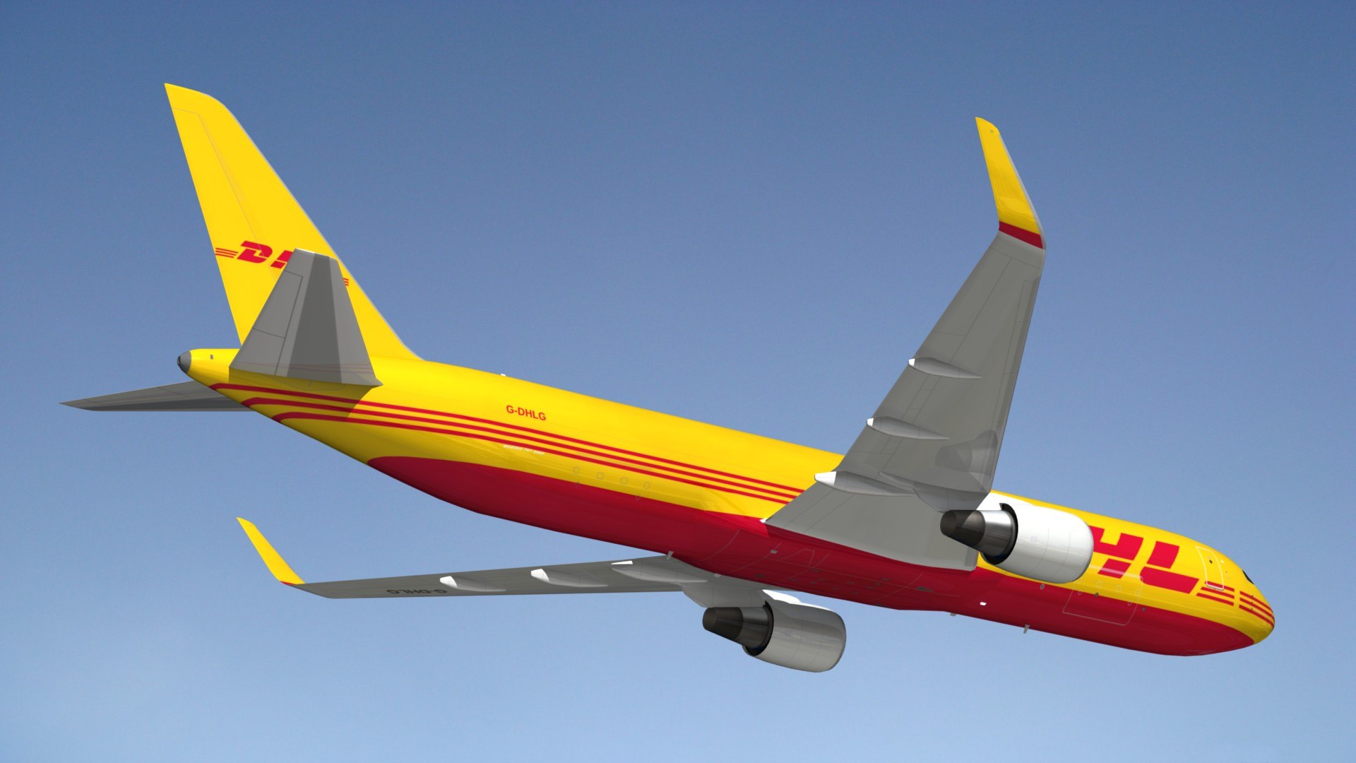 Boeing 767 300 DHL Model - TurboSquid 1876543