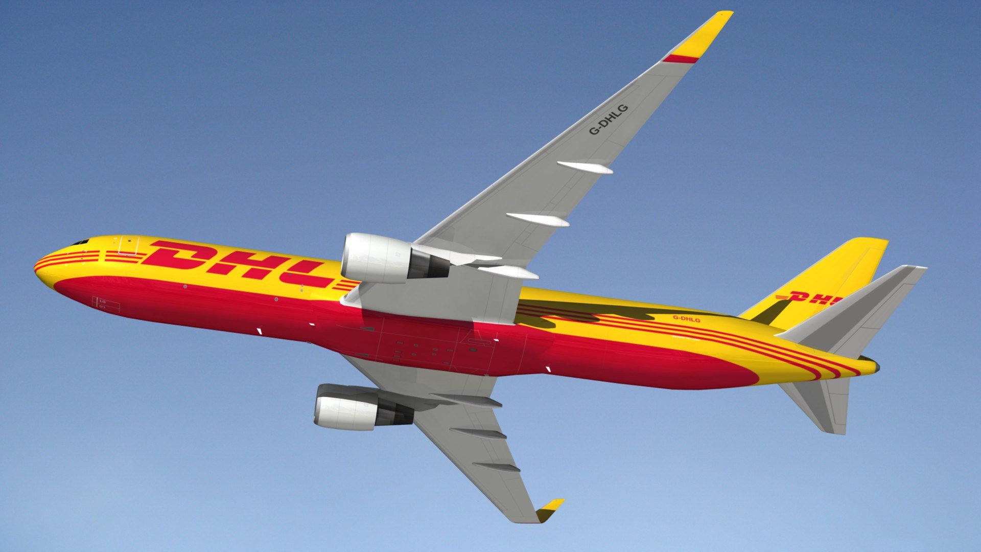 Boeing 767 300 DHL Model - TurboSquid 1876543