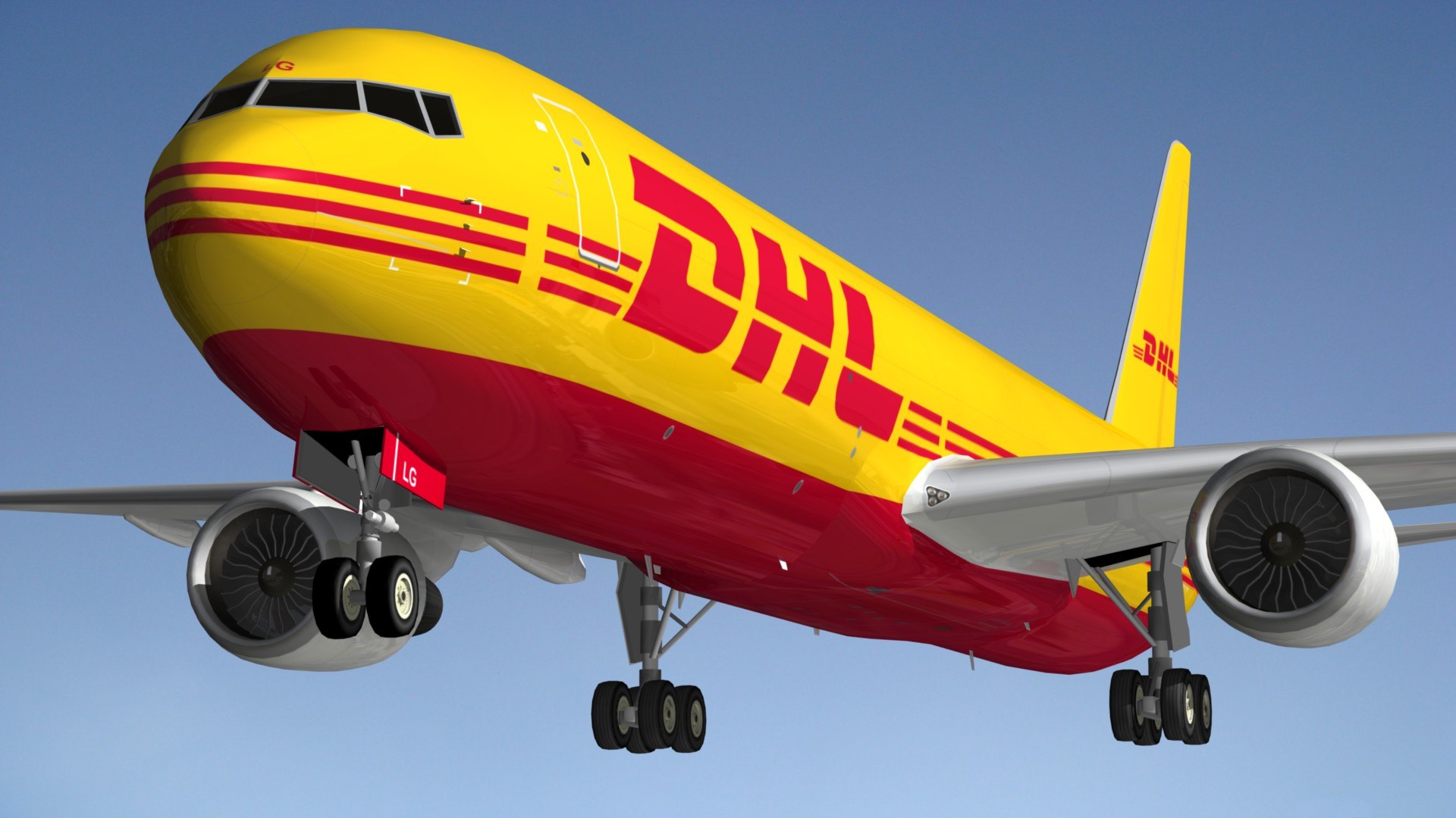 Boeing 767 300 DHL Model - TurboSquid 1876543