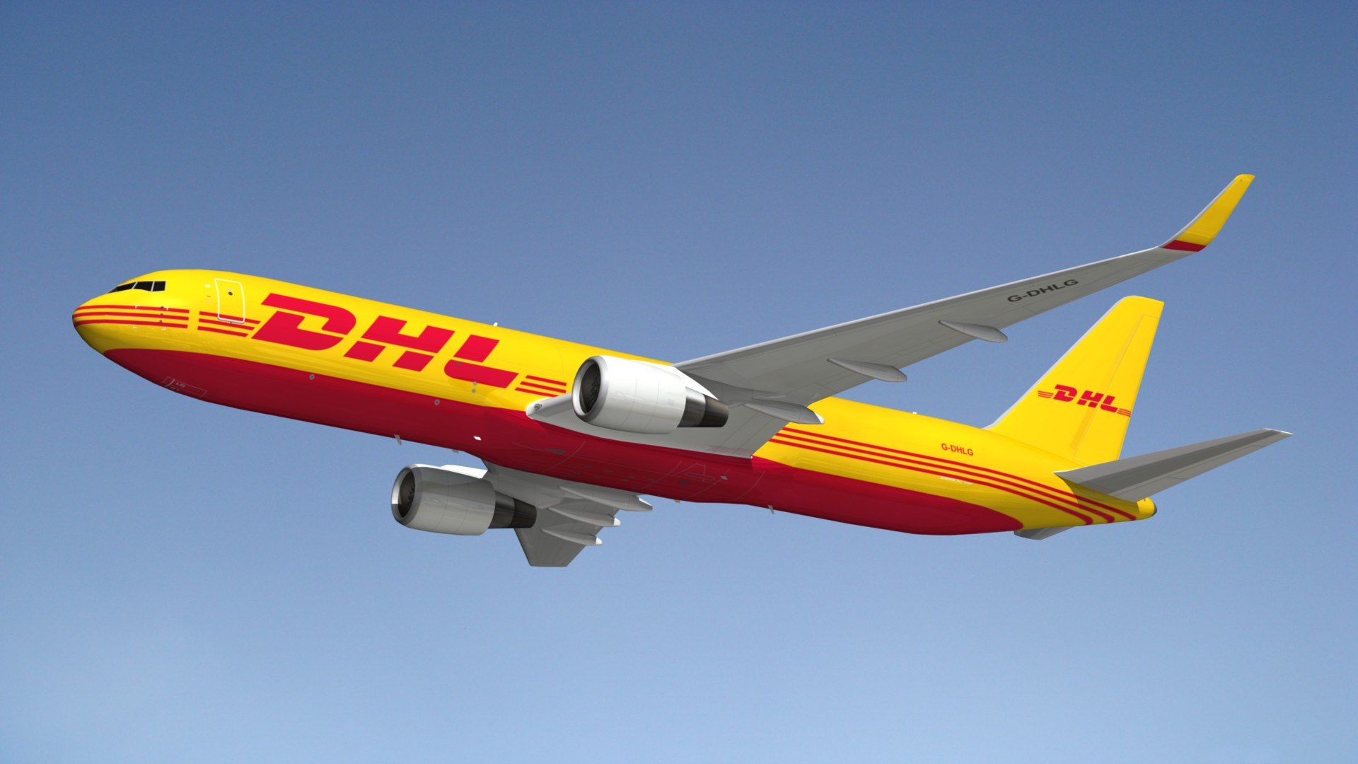 Boeing 767 300 DHL Model - TurboSquid 1876543