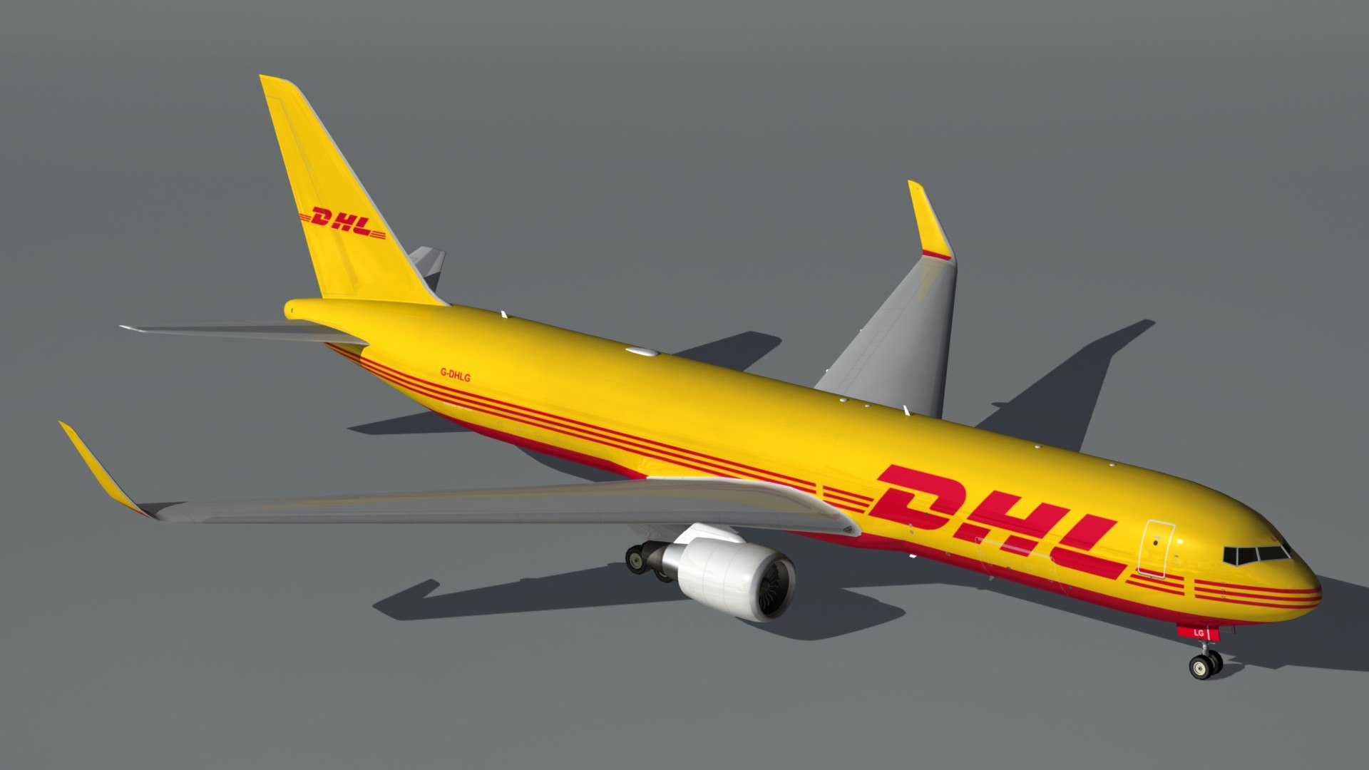 Boeing 767 300 DHL Model - TurboSquid 1876543
