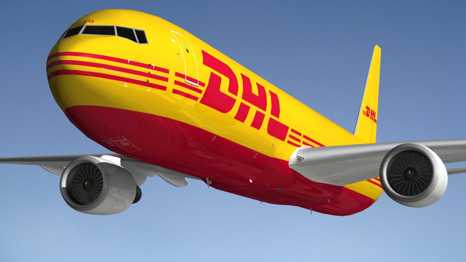 Boeing 767 300 DHL Model - TurboSquid 1876543