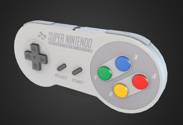 nintendo entertainment nes controller 3d model