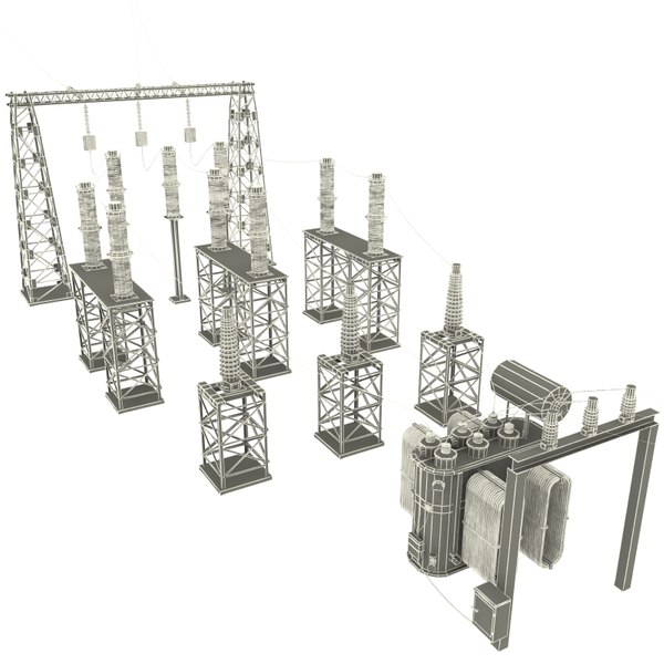 substation modelled 3ds