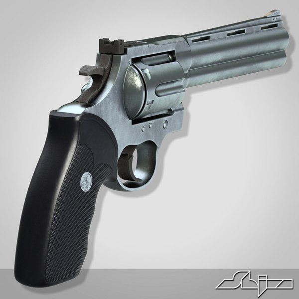 colt anaconda revolver 3d ma