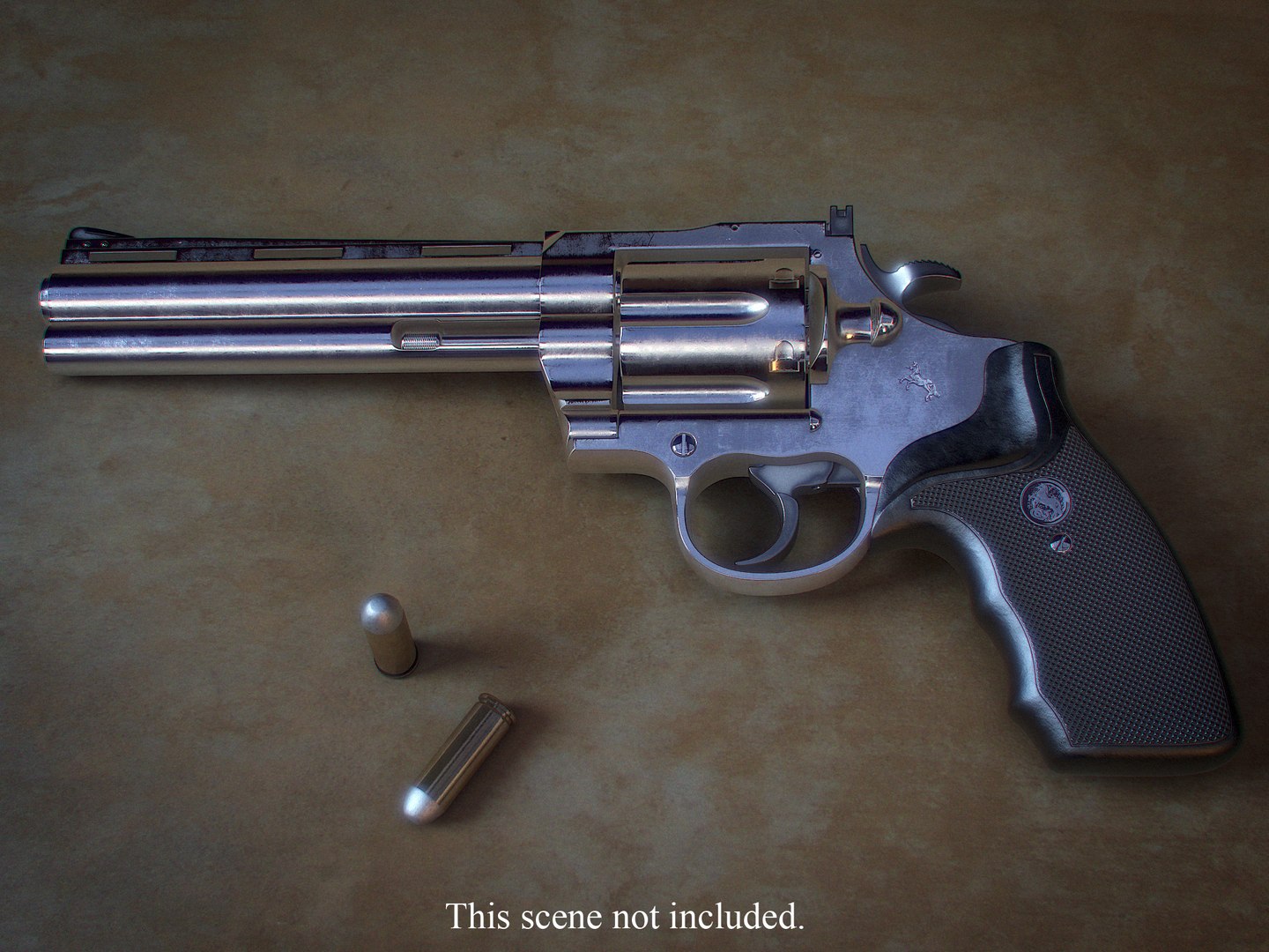 colt anaconda revolver 3d ma