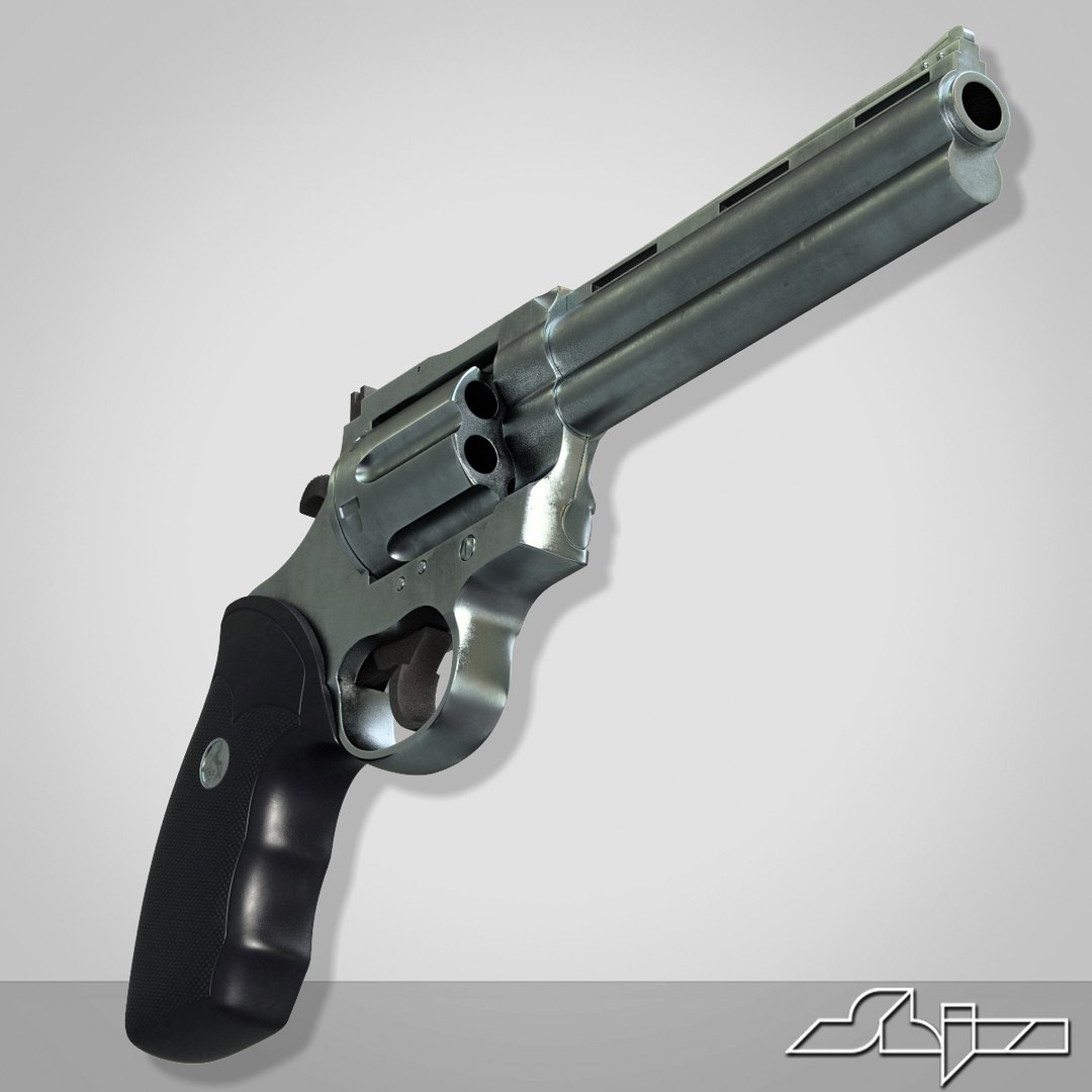 colt anaconda revolver 3d ma