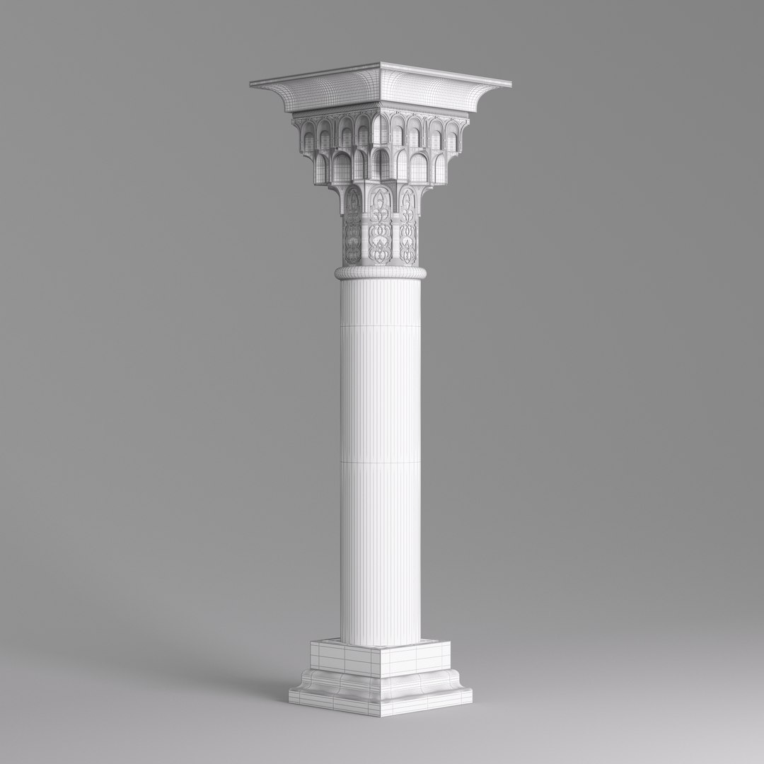 3D Classic Islamic Column 004 Model - TurboSquid 2087840