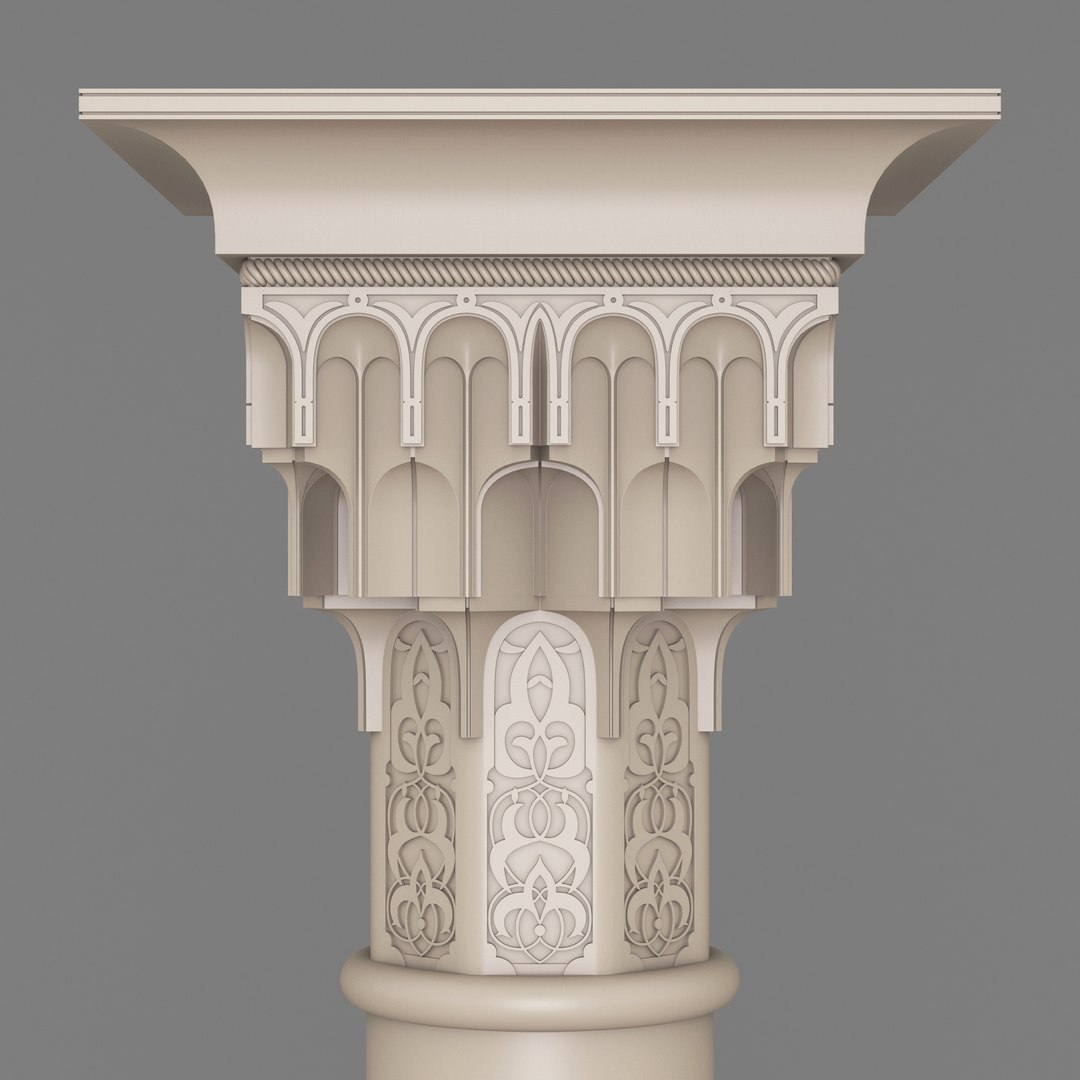 3D Classic Islamic Column 004 Model - TurboSquid 2087840