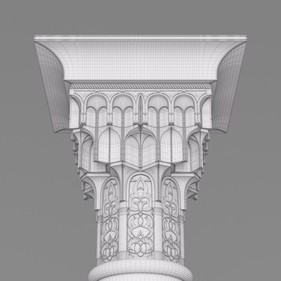 3D Classic Islamic Column 004 Model - TurboSquid 2087840