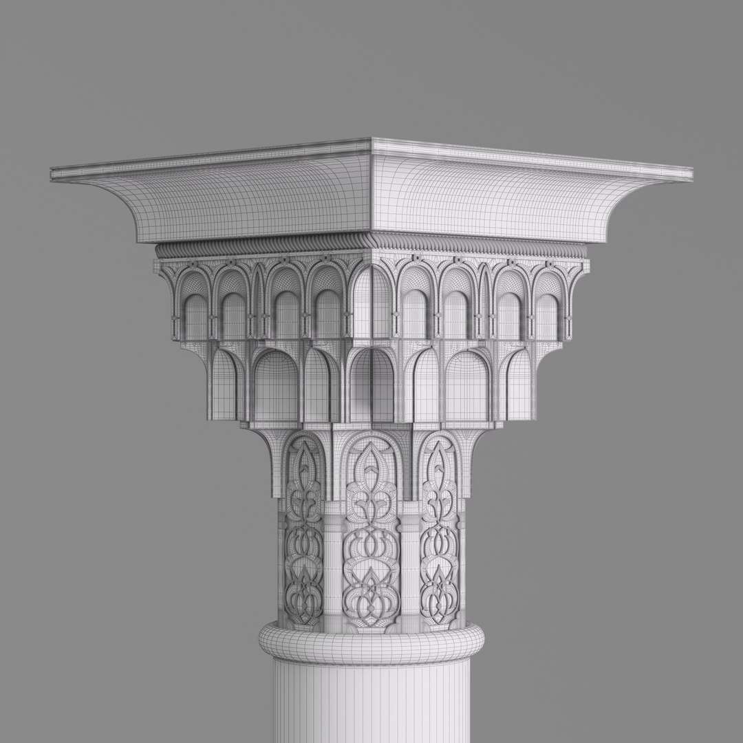 3D Classic Islamic Column 004 Model - TurboSquid 2087840