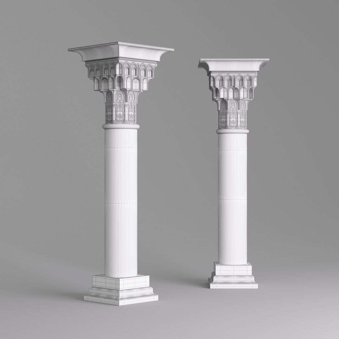 3D Classic Islamic Column 004 Model - TurboSquid 2087840